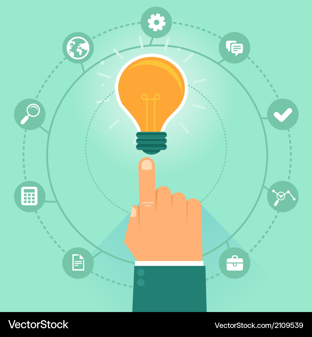 Creative business management Royalty Free Vector Image