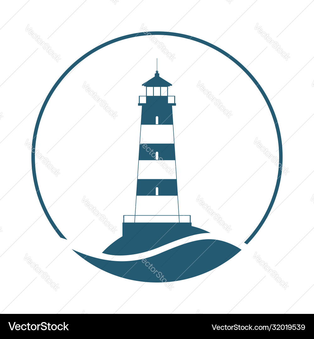 Lighthouse sign Royalty Free Vector Image - VectorStock
