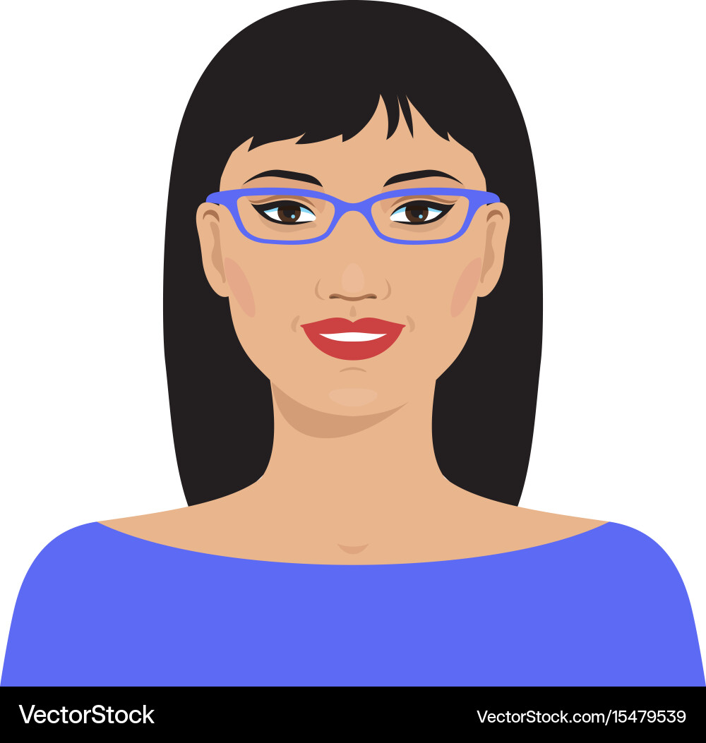 Pretty asian woman Royalty Free Vector Image - VectorStock