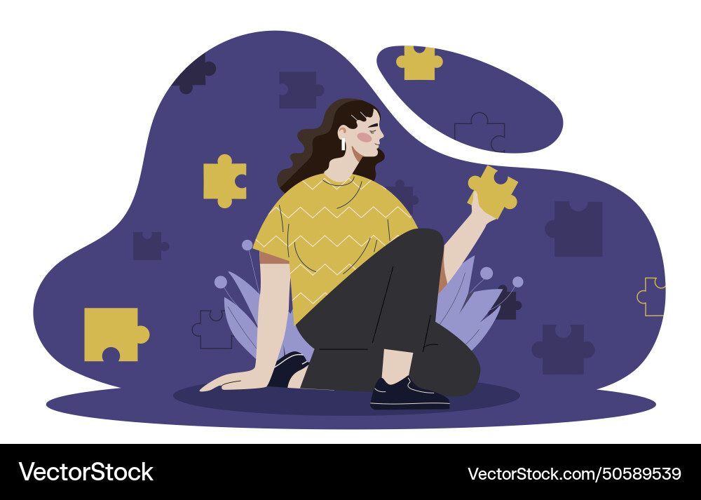 Woman with self healing Royalty Free Vector Image
