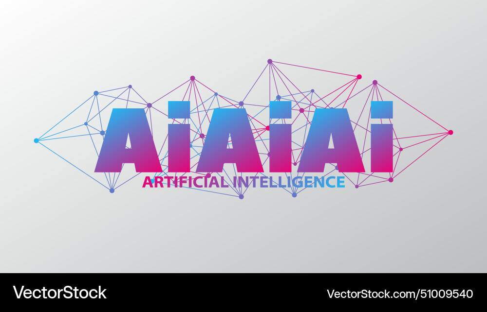 Artificial intelligence network pattern Royalty Free Vector