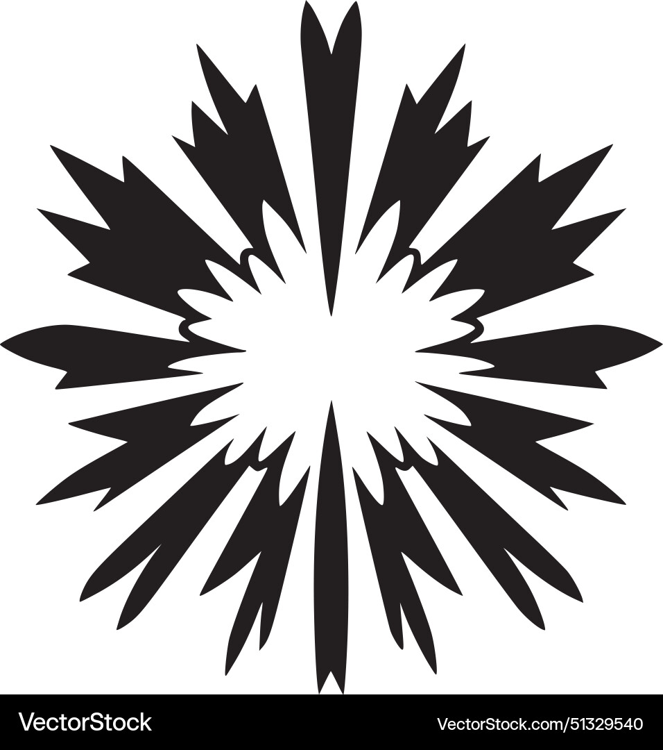 Explosion - minimalist and simple silhouette Vector Image