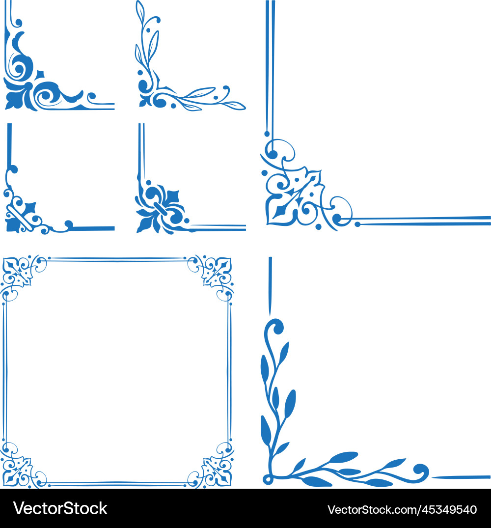 Floral Corner Ornament Royalty Free Vector Image
