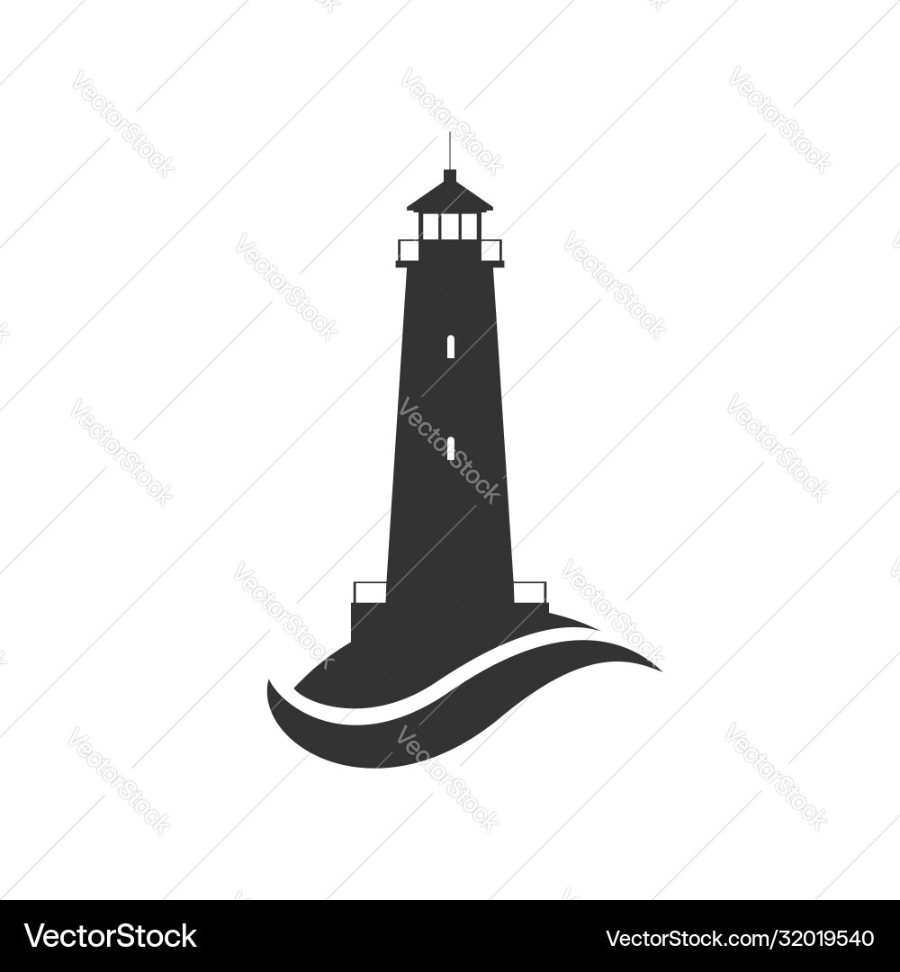 Lighthouse symbol Royalty Free Vector Image - VectorStock