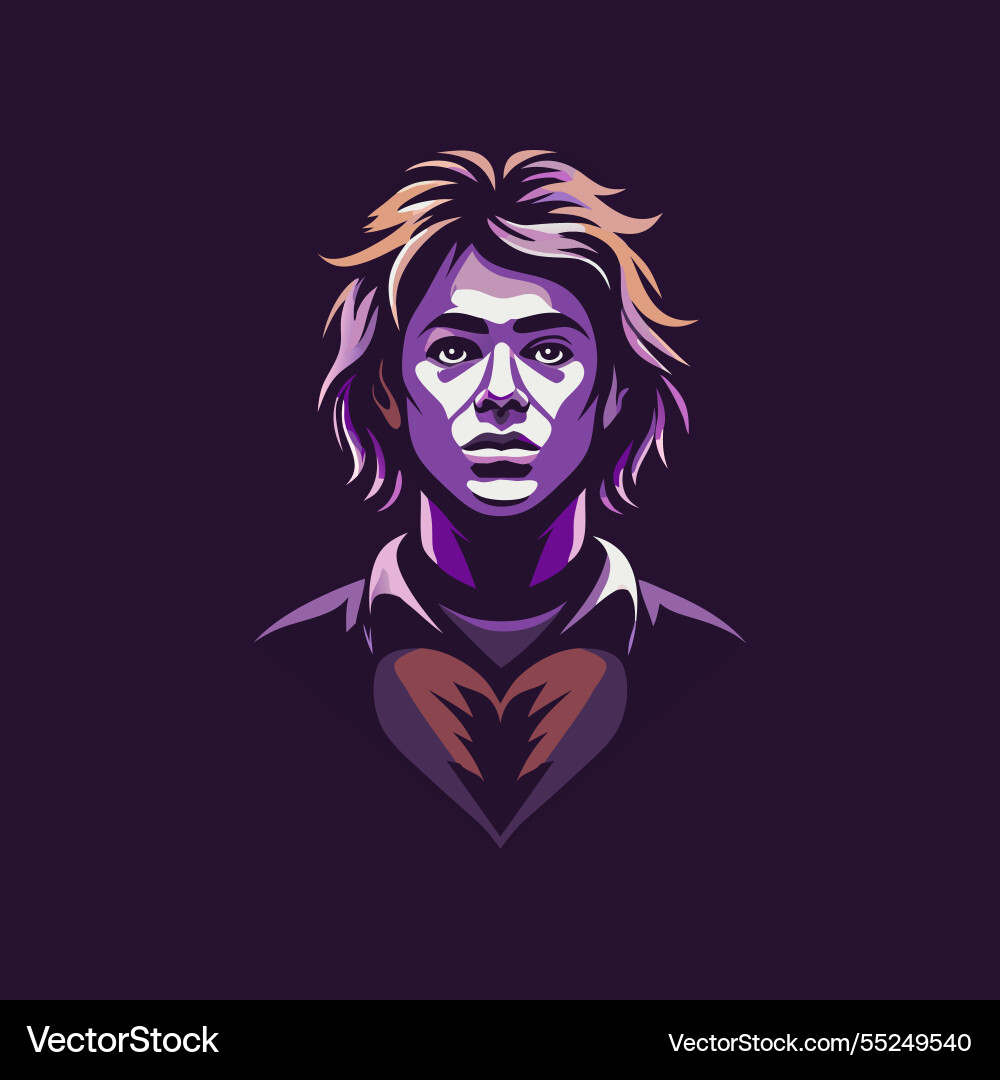 Serious character Royalty Free Vector Image - VectorStock