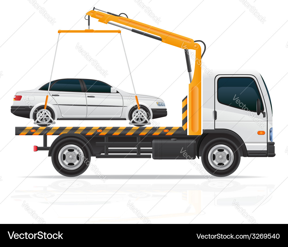 Tow truck 03 Royalty Free Vector Image - VectorStock