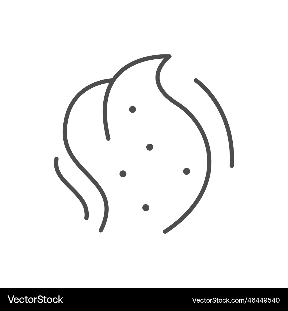 Unpleasant smell line outline icon Royalty Free Vector Image