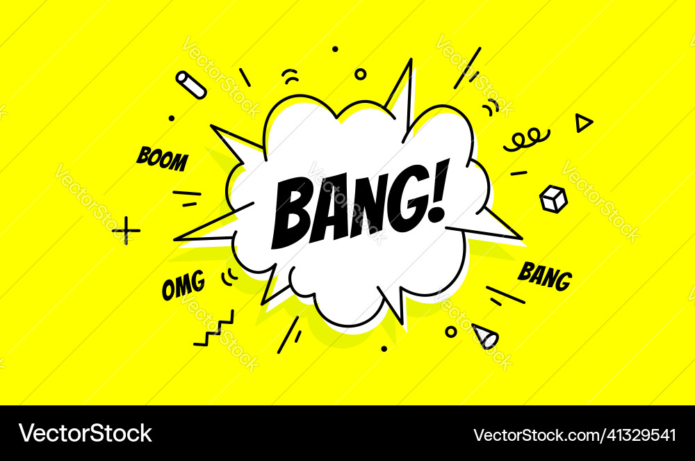 Banner bang speech bubble Royalty Free Vector Image