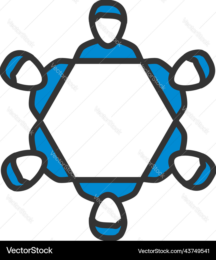 Conversation table icon Royalty Free Vector Image