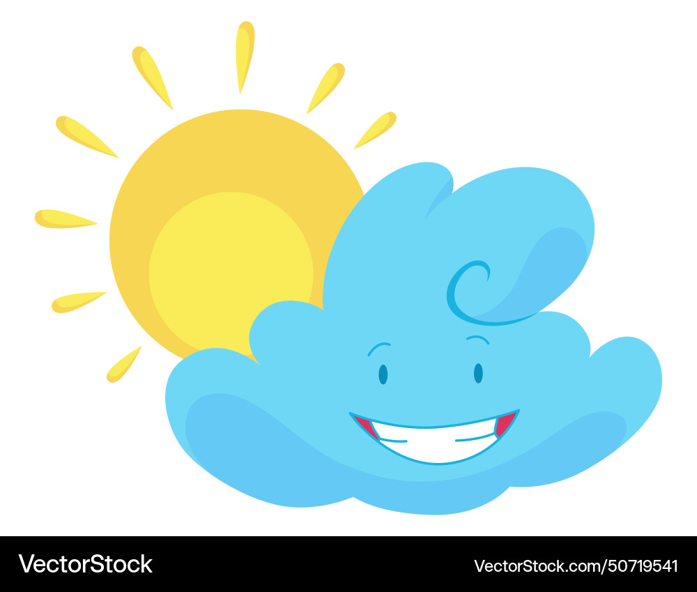 Cute weather icon emotional forecast Royalty Free Vector