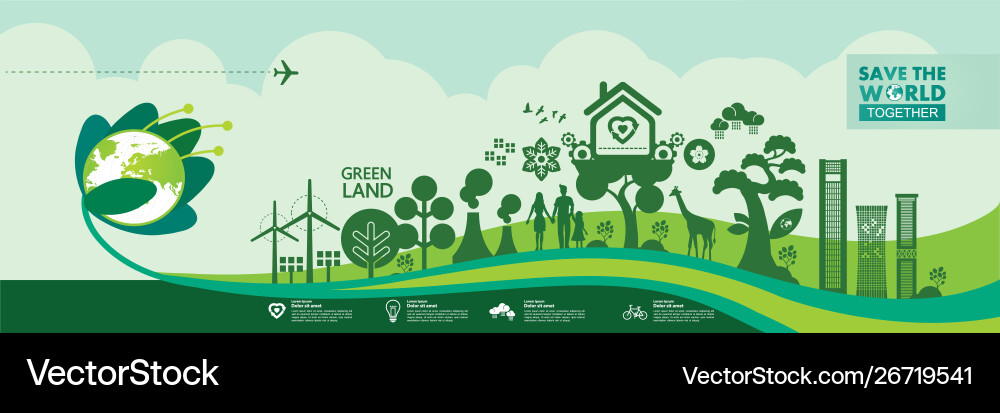 Green ecology Royalty Free Vector Image - VectorStock