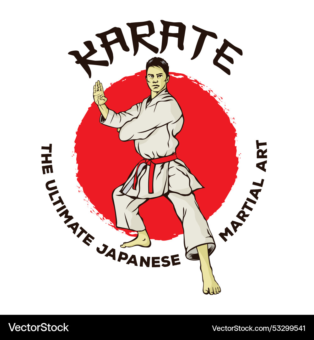 Karate martial art Royalty Free Vector Image - VectorStock