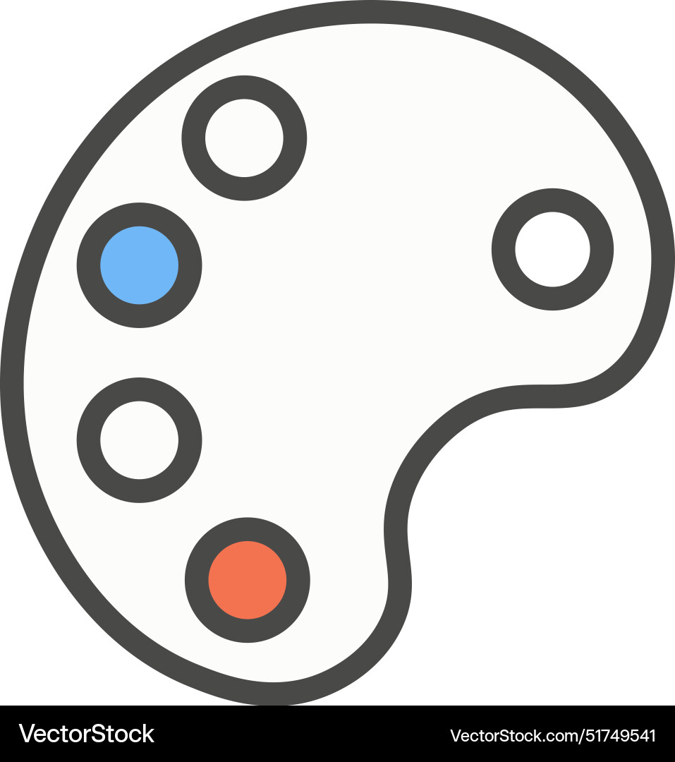 Paint palette icon isolated Royalty Free Vector Image