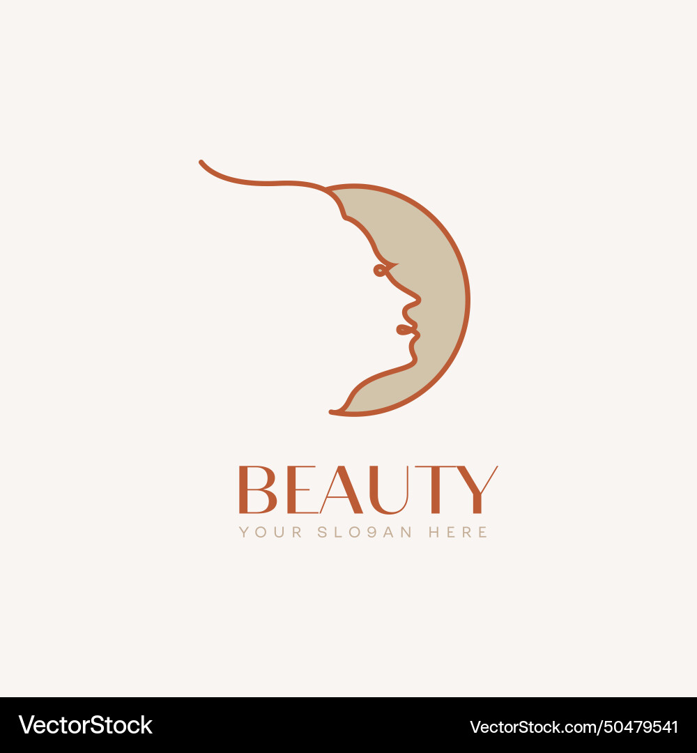 Stylized woman faces modern single line art Vector Image