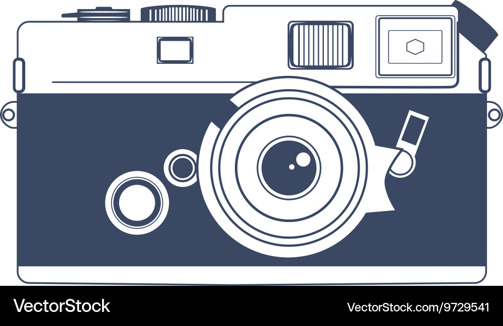 Vintage camera clipart art Royalty Free Vector Image
