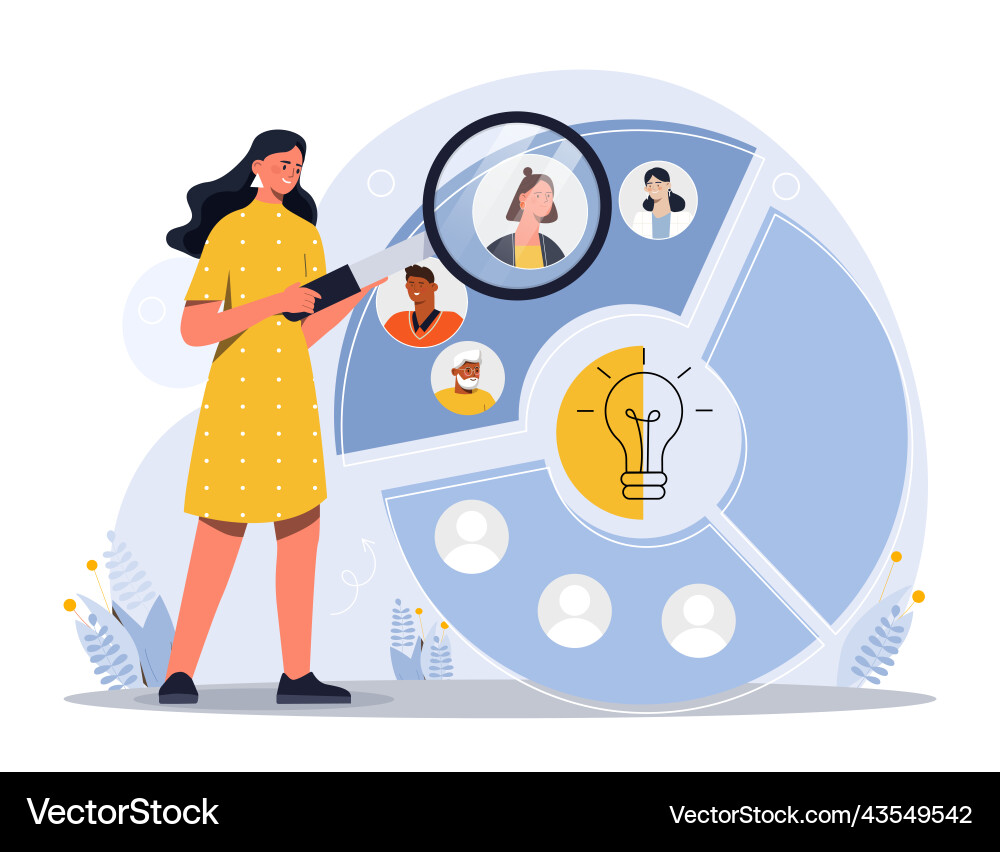 Audience segmentation concept Royalty Free Vector Image