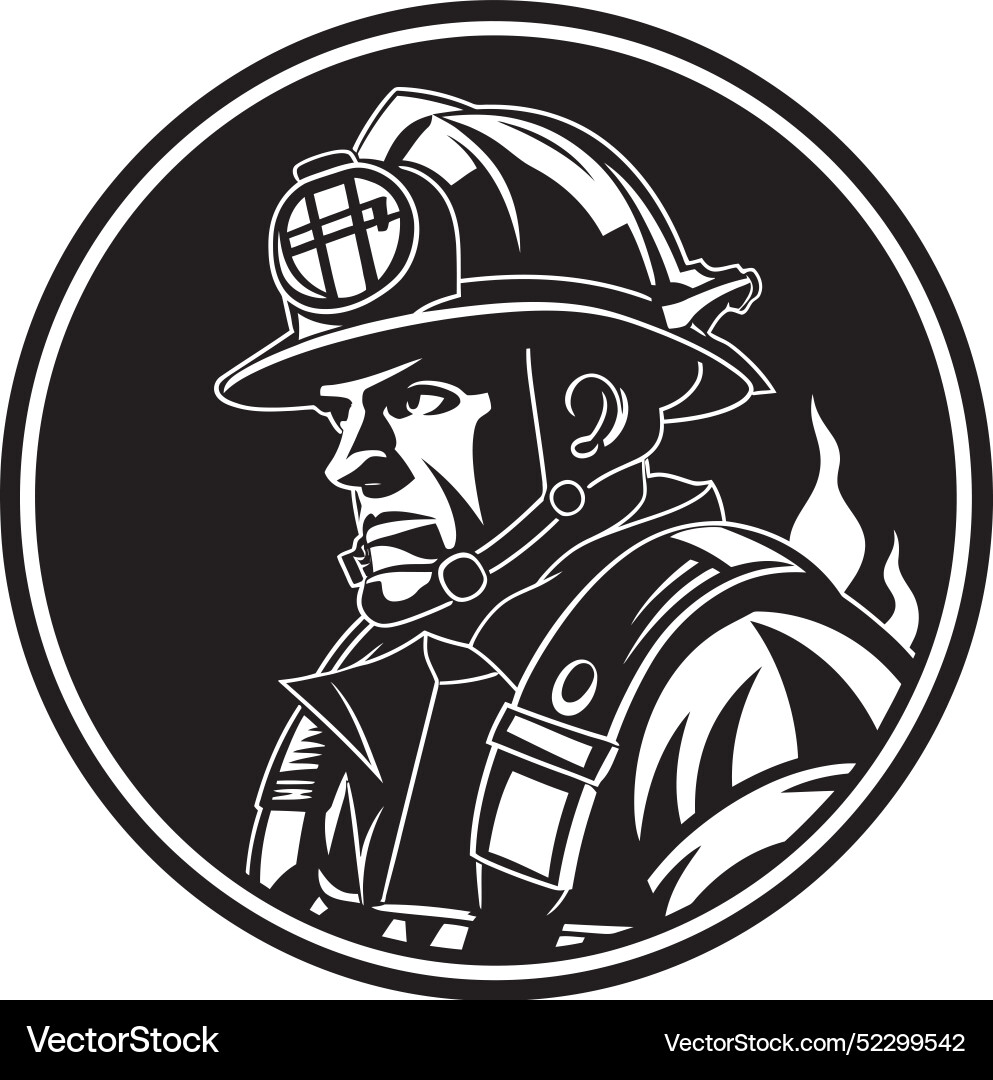 Fire rescue scene in fire departmen Royalty Free Vector