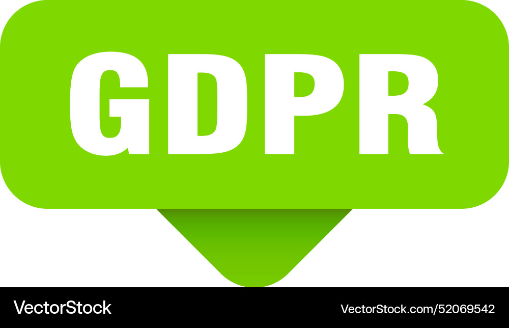 Gdpr sticker sign on transparent background Vector Image