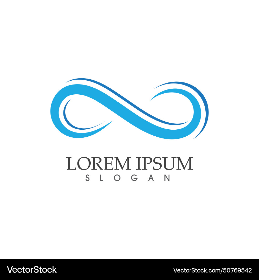 Infinity logo design Royalty Free Vector Image