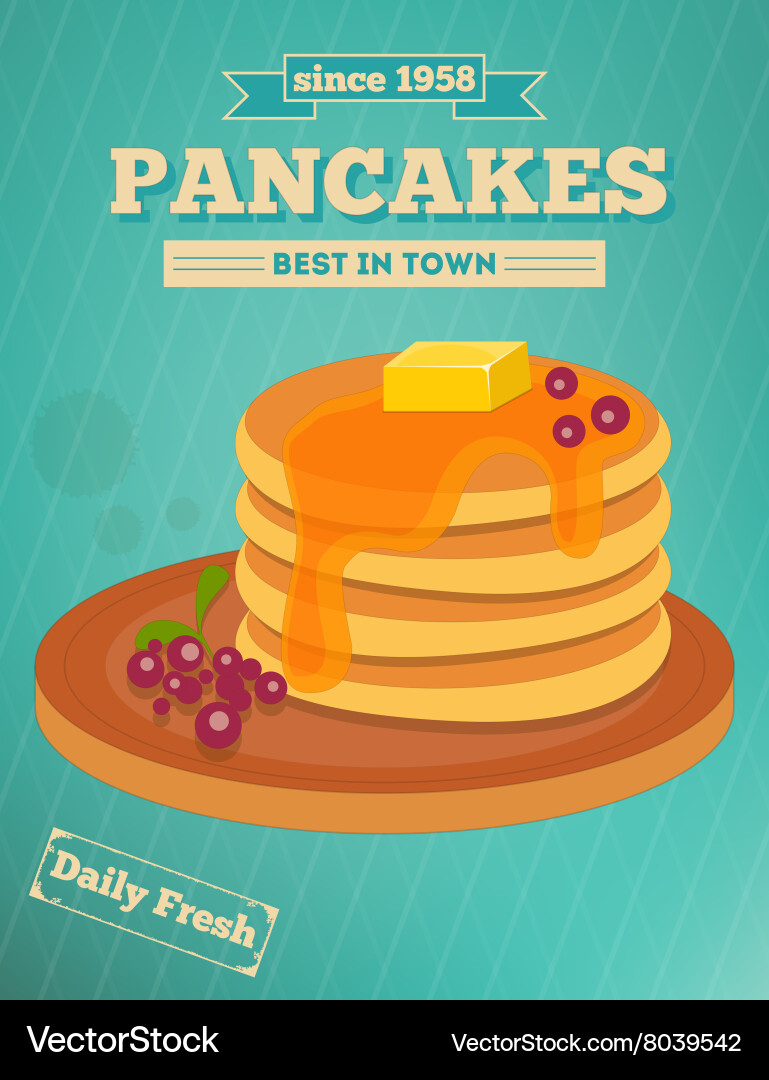 Pancakes Royalty Free Vector Image - VectorStock
