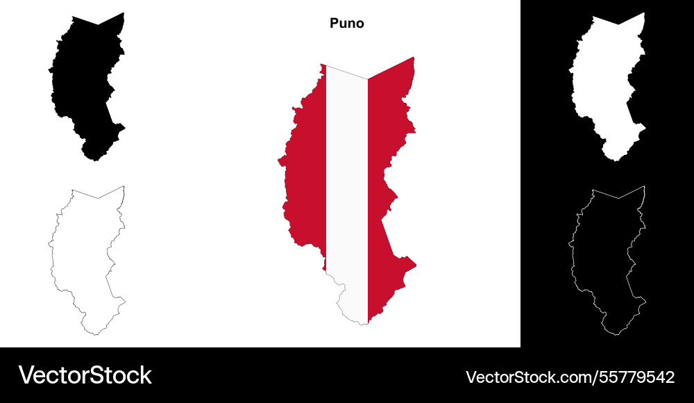Puno outline map Royalty Free Vector Image - VectorStock
