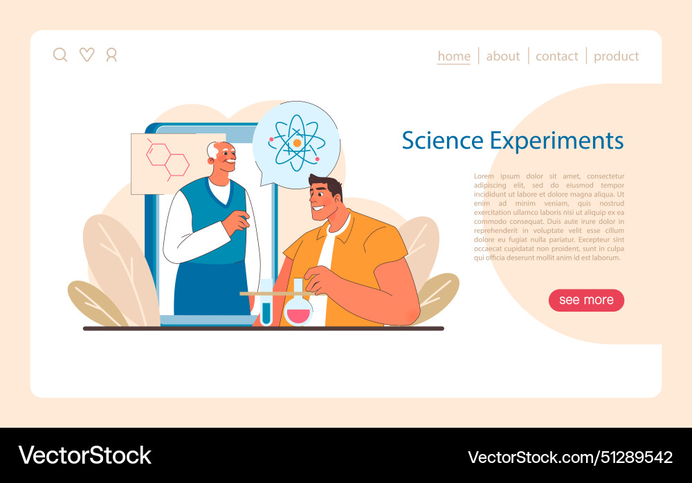 Science engagement concept interactive learning Vector Image