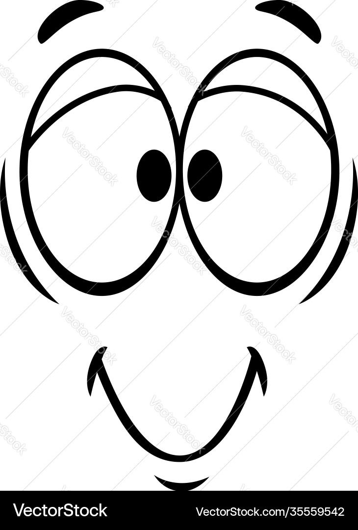 Smiley happy face expression isolated emoticon Vector Image