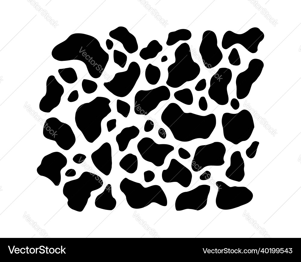Black Cow Spots Seamless Pattern Royalty Free Vector Image