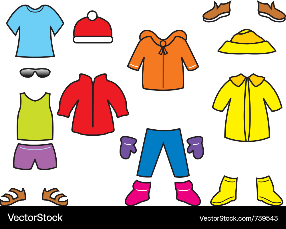 Children clothes collection Royalty Free Vector Image
