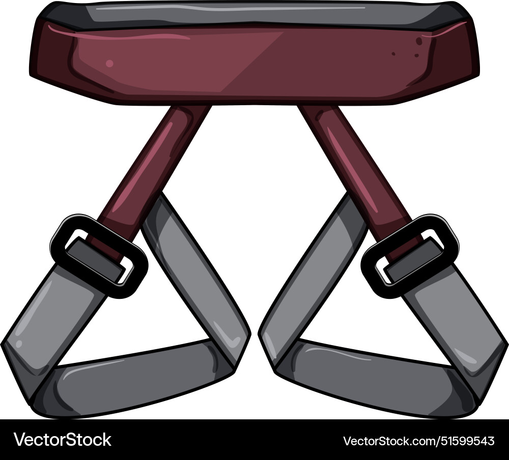 Climber climbing harnesses cartoon Royalty Free Vector Image