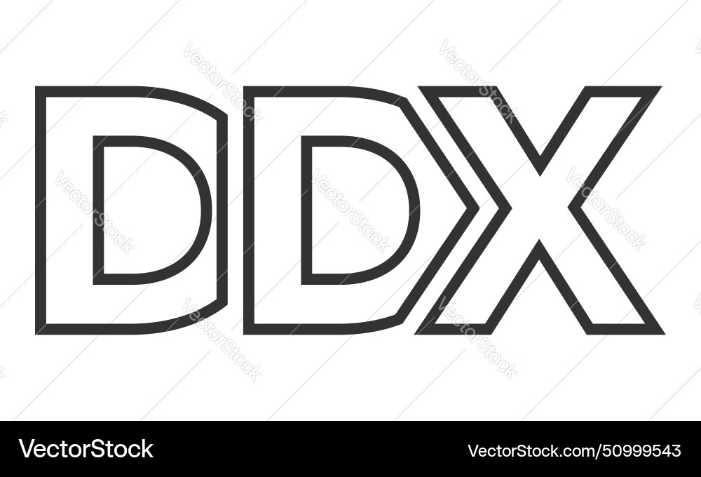Ddx logo design template with strong and modern Vector Image