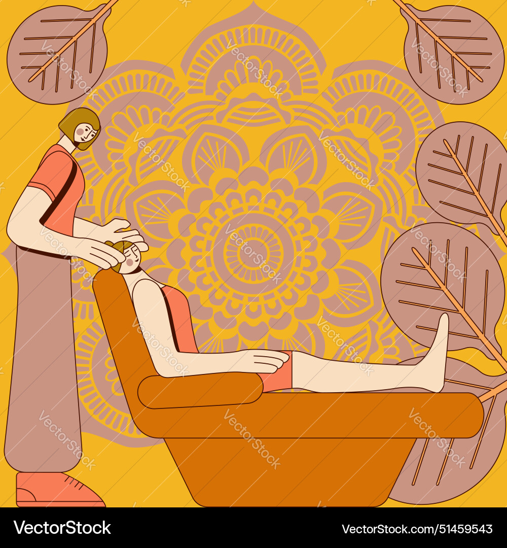 Facial massages concept Royalty Free Vector Image