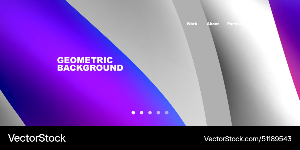Geometric background with purple blue and white Vector Image