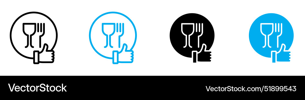 Good food icon set collection for web Royalty Free Vector