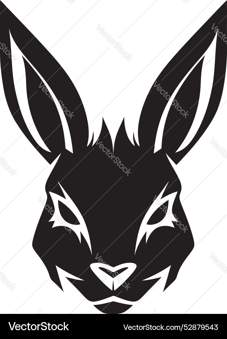 Graceful black rabbit icon sleek rabbit symbolic Vector Image