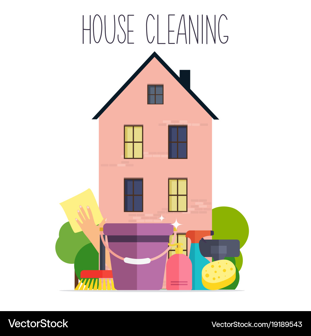 House cleaning poster template Royalty Free Vector Image