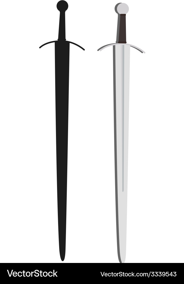 Medieval sword Royalty Free Vector Image - VectorStock