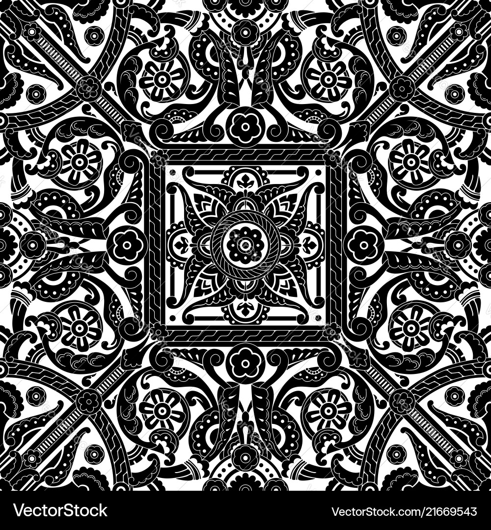 Middle eastern vintage pattern Royalty Free Vector Image