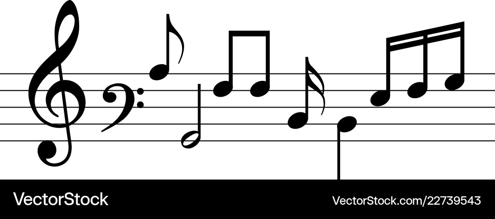 Music Note Icon Set Royalty Free Vector Image - VectorStock