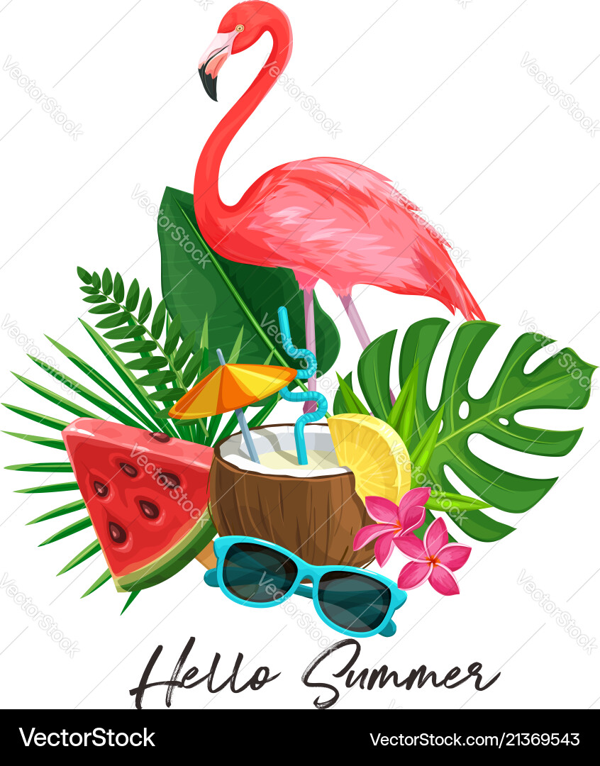 Summer tropical banner Royalty Free Vector Image