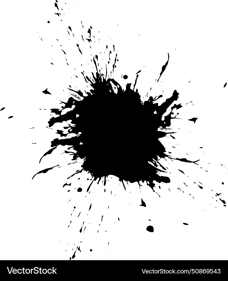 Watercolor ink splash acrylic isolated spots Vector Image
