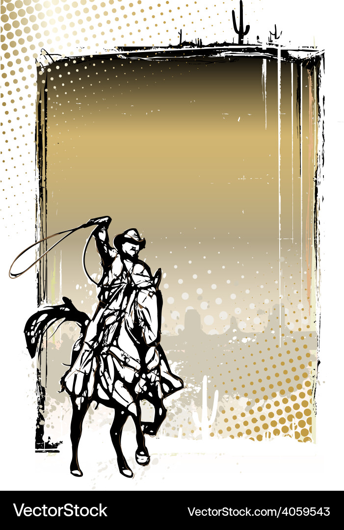 Western poster Royalty Free Vector Image - VectorStock