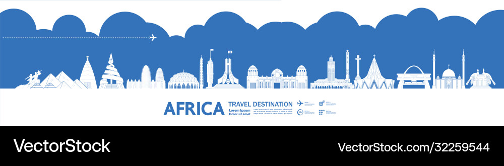 Africa travel destination Royalty Free Vector Image