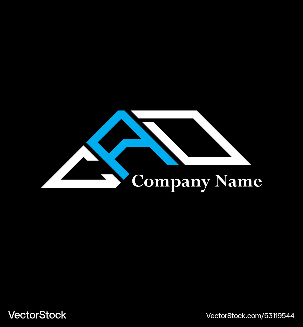 Cad logo design simple and modern Royalty Free Vector Image