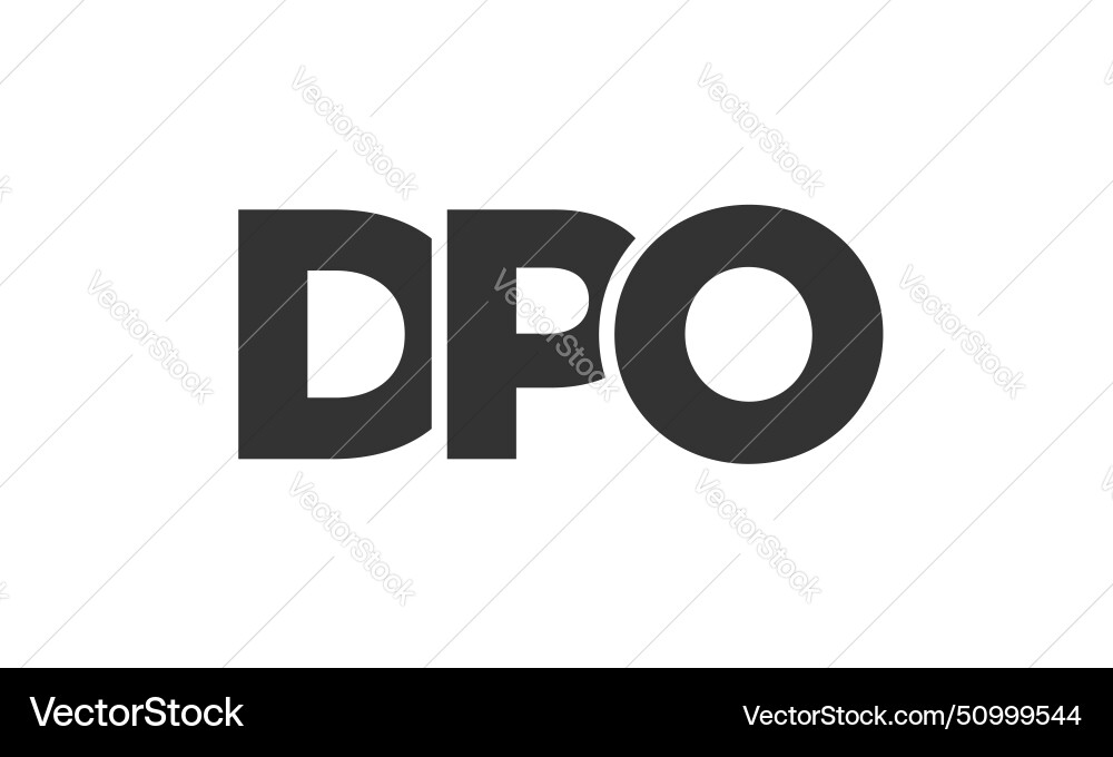 Dpo logo design template with strong and modern Vector Image
