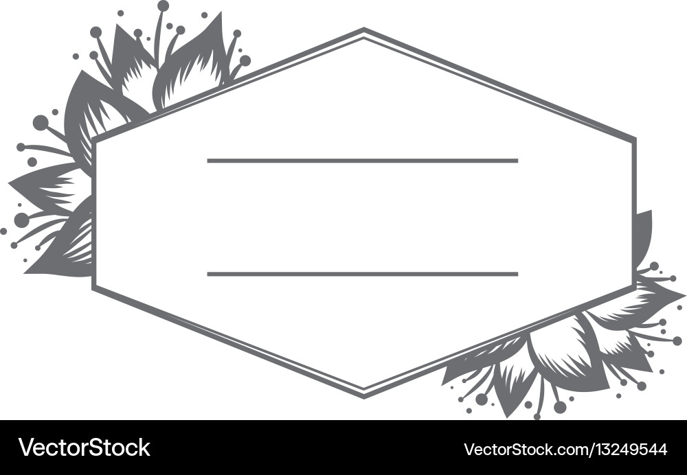 Floral lilly frame with copyspace Royalty Free Vector Image