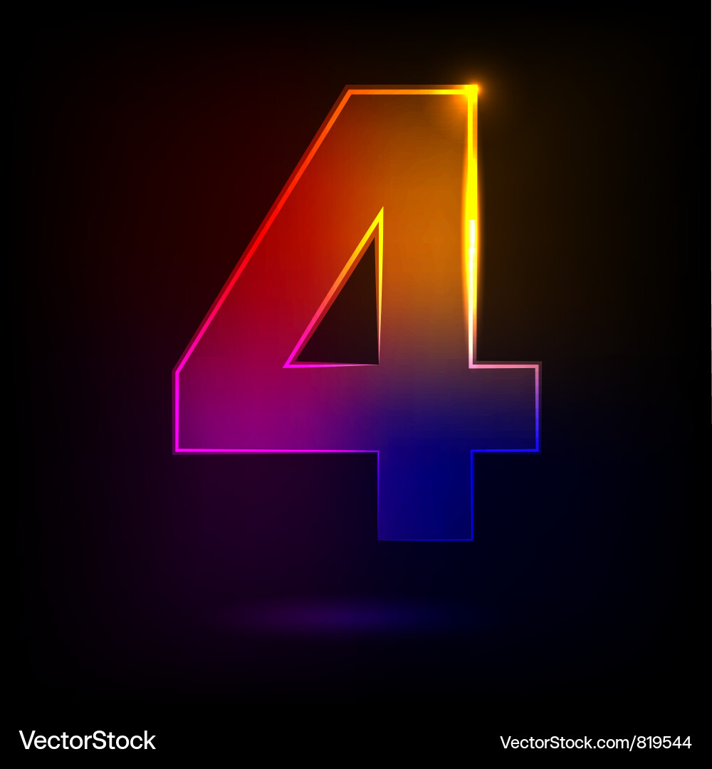 Four Royalty Free Vector Image - VectorStock