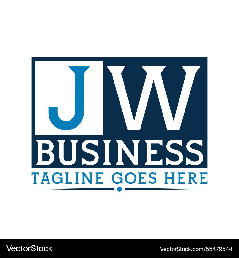 Jw logo letter business design Royalty Free Vector Image