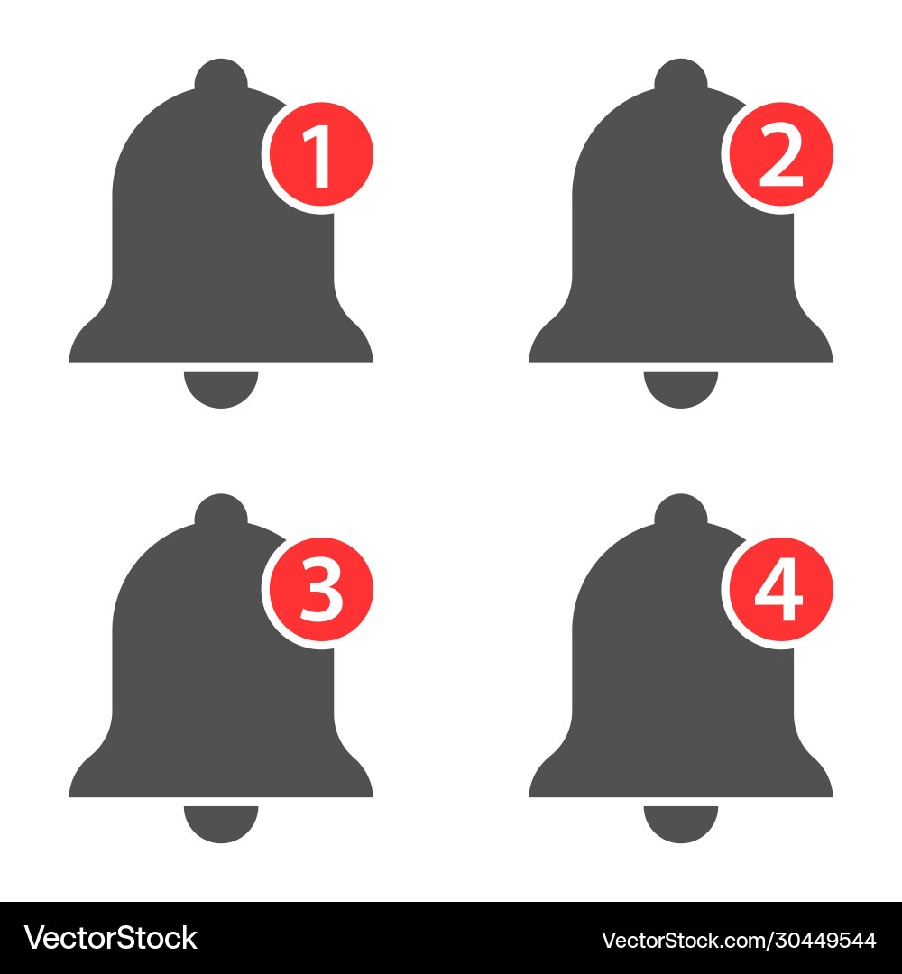 Notification bell Royalty Free Vector Image - VectorStock