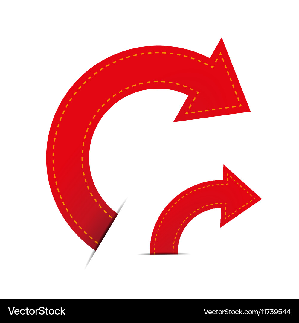 Red arrows Royalty Free Vector Image - VectorStock